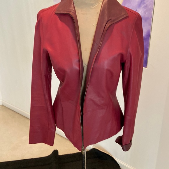 Sigrid Olsen | Jackets & Coats | Sigrid Olsen Color Blocked Leather ...
